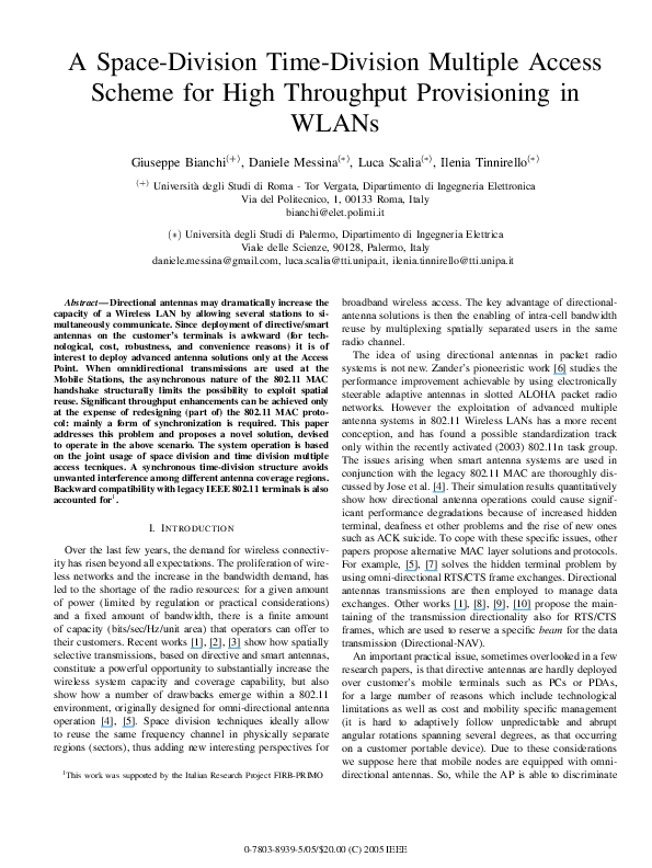 (PDF) A space-division time-division multiple access scheme for high throughput provisioning in ...