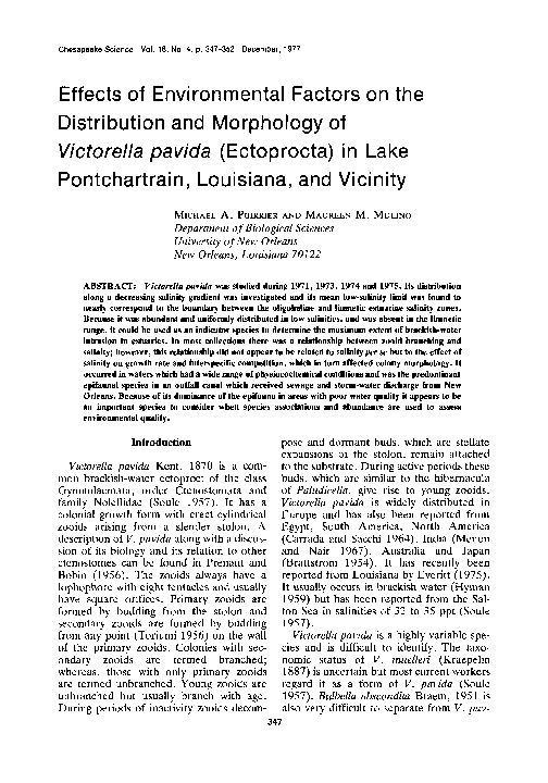 (PDF) Effects of environmental factors on the distribution and ...