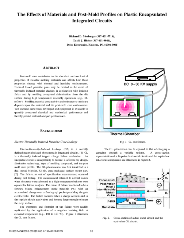 (PDF) The Effects of Materials and Post-Mold Profiles on Plastic ...