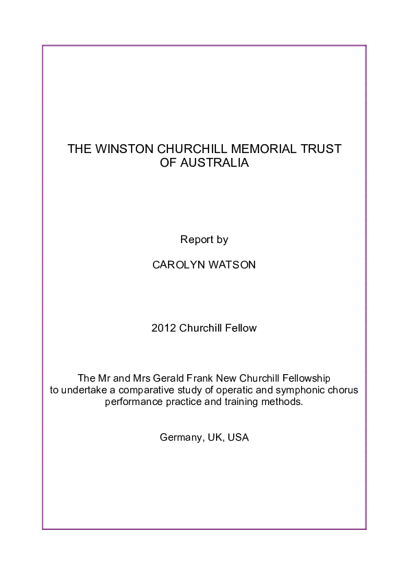 (PDF) A Comparative Study of Operatic and Symphonic Chorus Performance ...