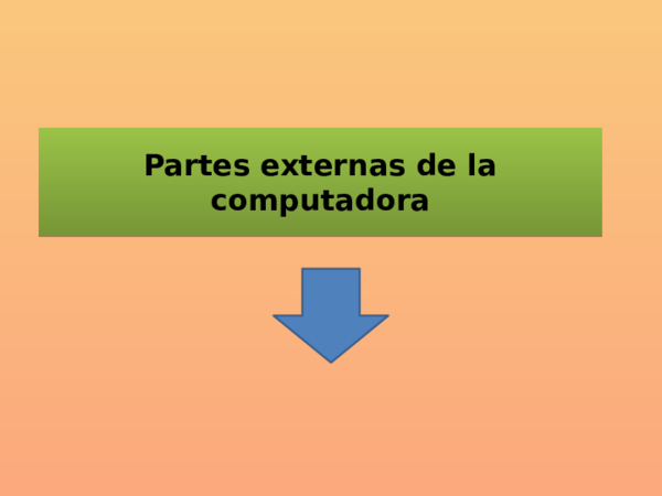 (PPT) Partes externas de la computadora