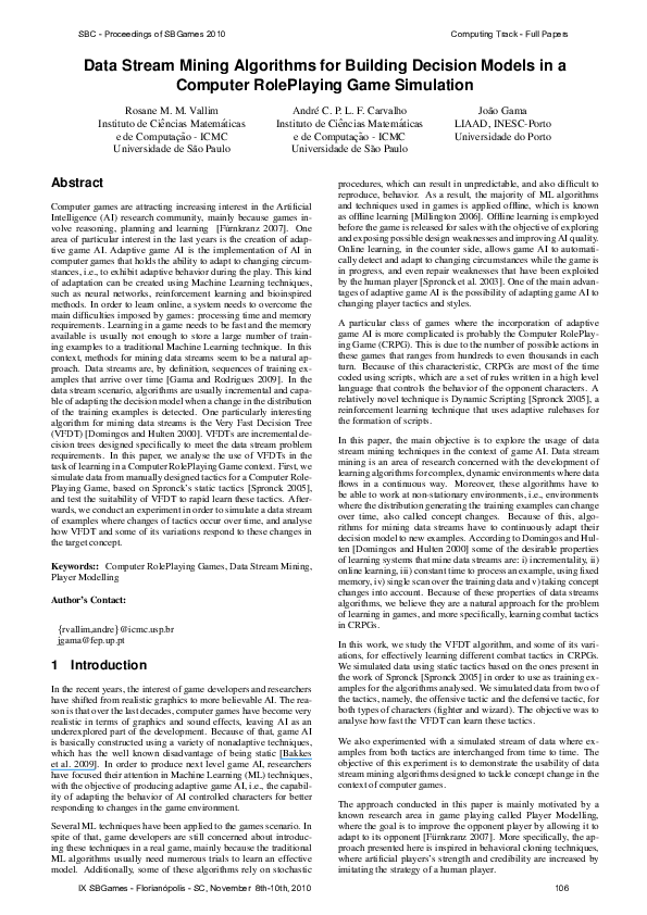 Pdf Data Stream Mining Algorithms For Building Decision Models In A