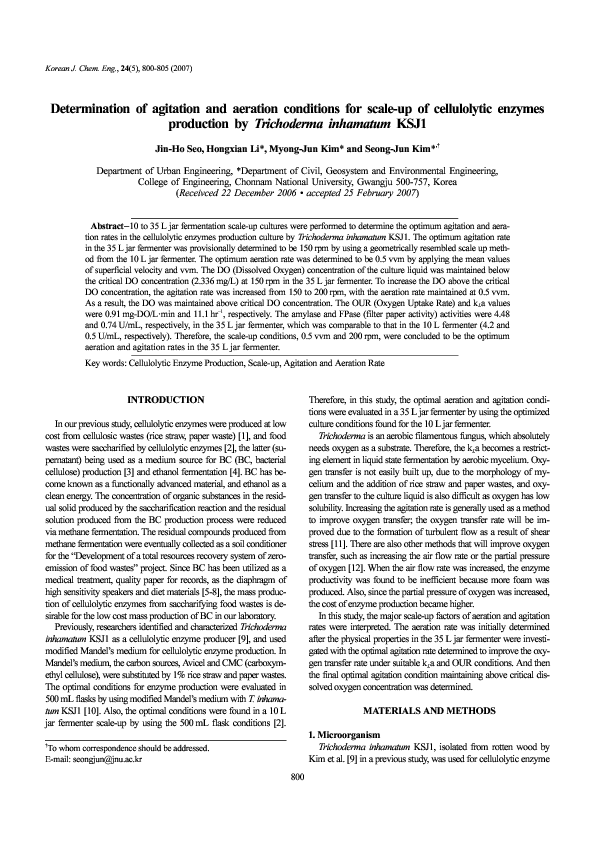 (PDF) Determination of agitation and aeration conditions for scale-up ...