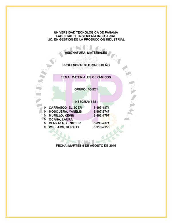 (DOC) MATERIALES CERÁMICOS