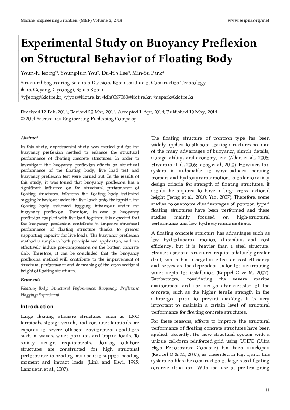 (PDF) Experimental Study on Buoyancy Preflexion on Structural Behavior ...