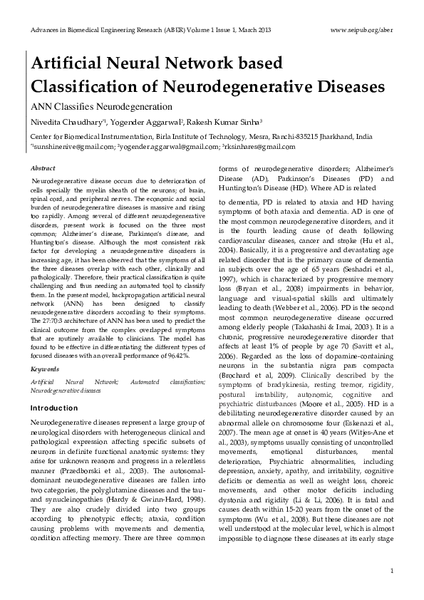 (PDF) Artificial Neural Network based Classification of ...
