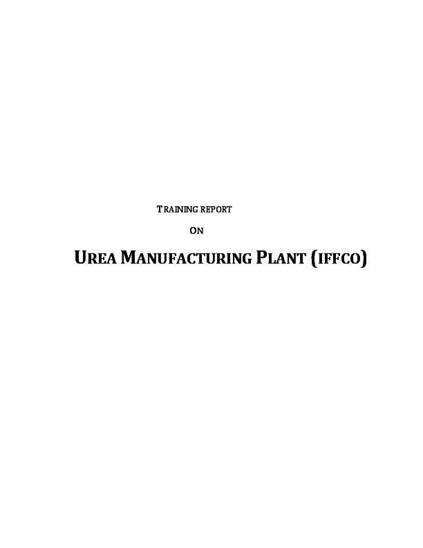 (PDF) UREA MANUFACTURING PLANT (IFFCO