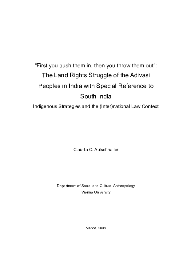 (DOC) IndiLecture 2 Tribes as Indigenous People of India (Virginius ...