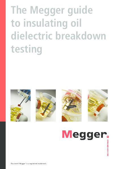 (PDF) The Megger guide to insulating oil dielectric breakdown testing