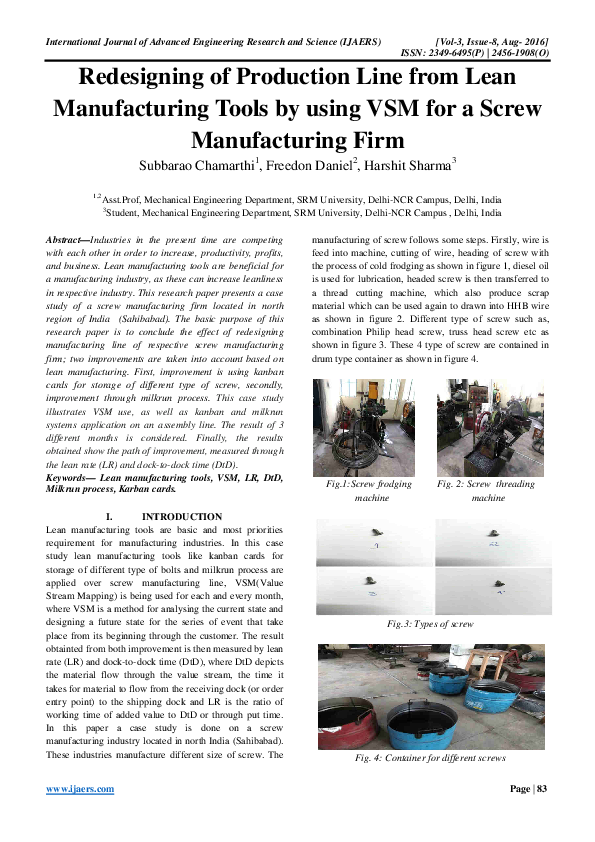 (PDF) Redesigning of Production Line from Lean Manufacturing Tools by ...