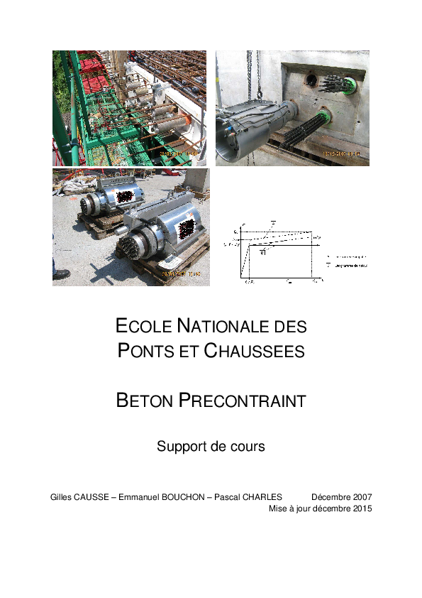 (PDF) ECOLE NATIONALE DES PONTS ET CHAUSSEES BETON PRECONTRAINT