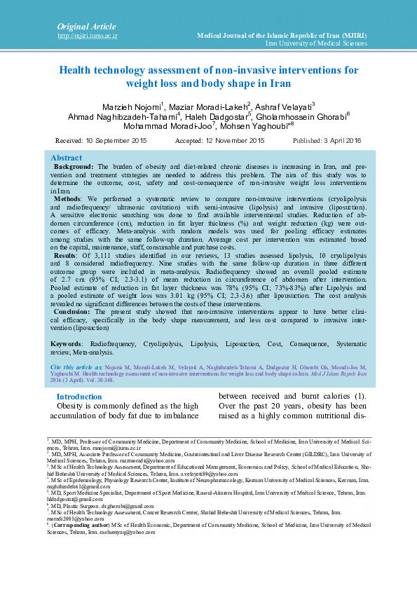 (PDF) Health technology assessment of non-invasive interventions for ...