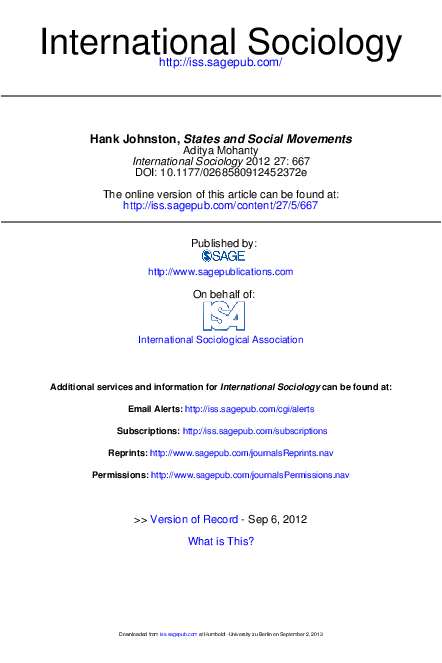 (PDF) States and Social Movements