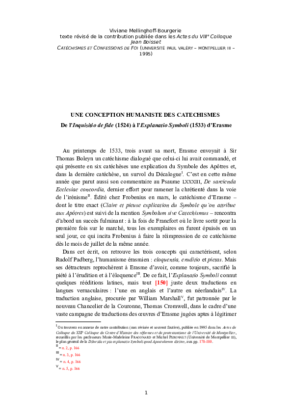 (DOC) Une conception humaniste des catéchismes: de l'INQUISITIO DE FIDE ...