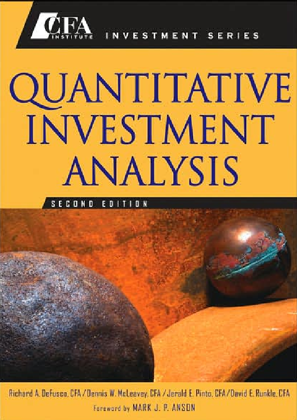 (PDF) A Quantitative Investment Analysis Defusco CFA