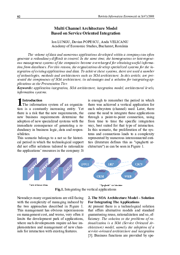 (PDF) Multi Channel Architecture Model Based on Service Oriented Integration
