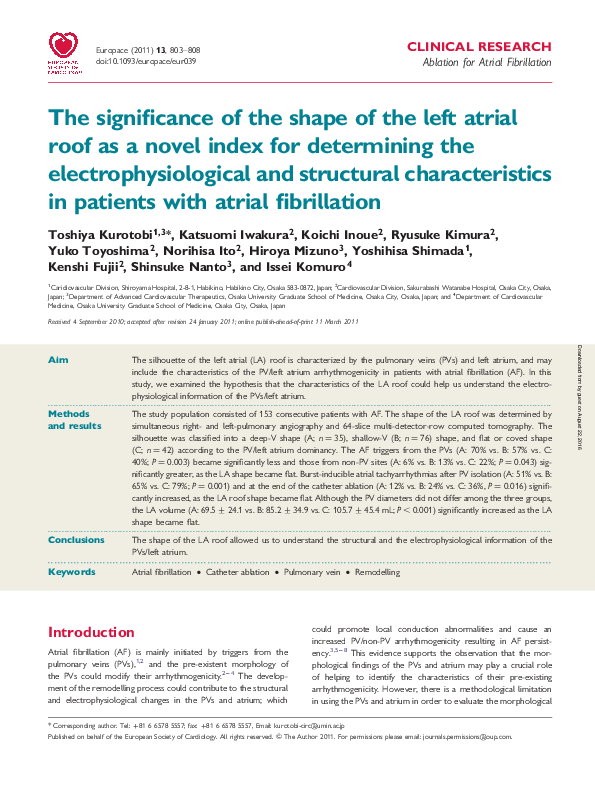 (PDF) Biatrial Electrical and Structural Atrial Changes in Heart ...