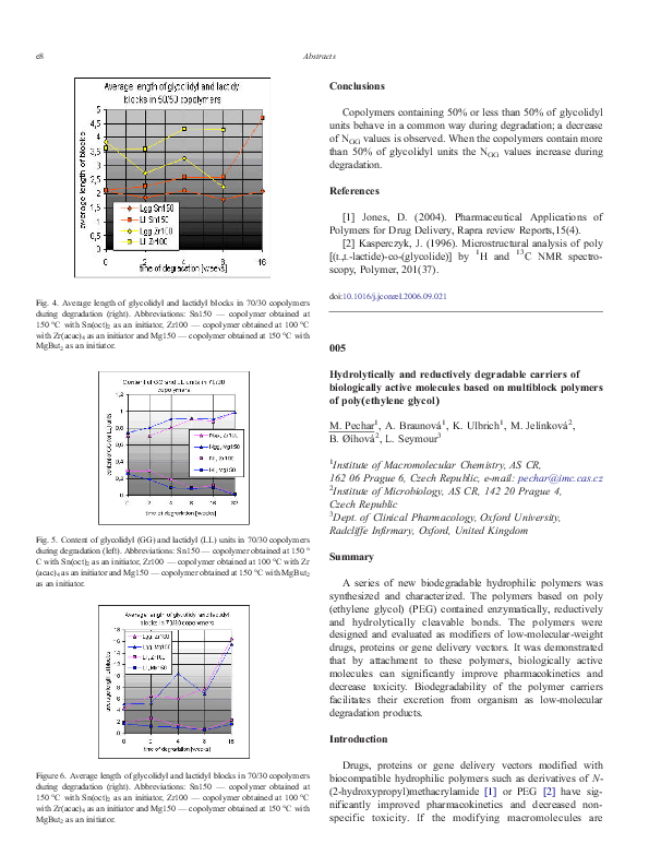 (PDF) Hydrolytically and reductively degradable carriers of biologically active molecules based ...