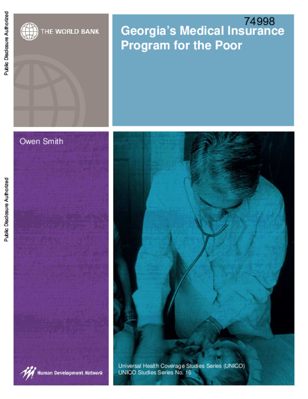 (PDF) Georgia's medical insurance program for the poor