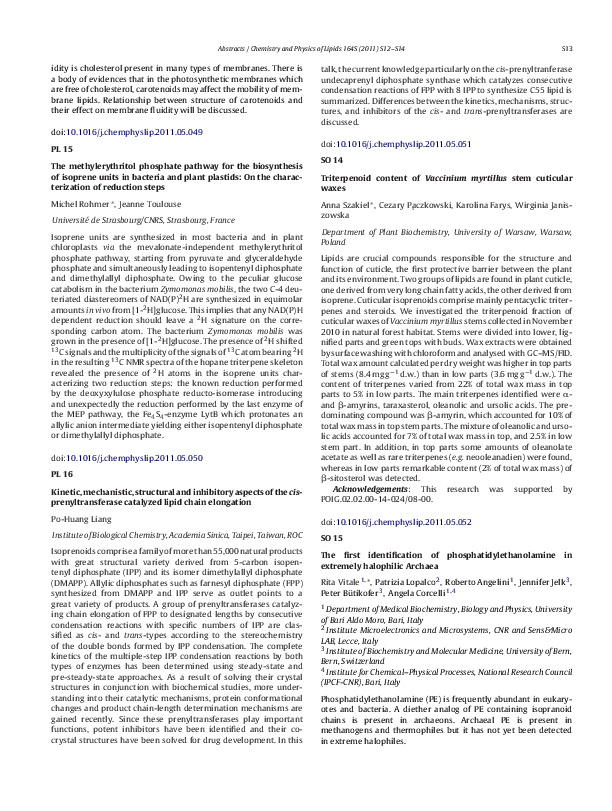 (PDF) The first identification of phosphatidylethanolamine in extremely halophilic Archaea