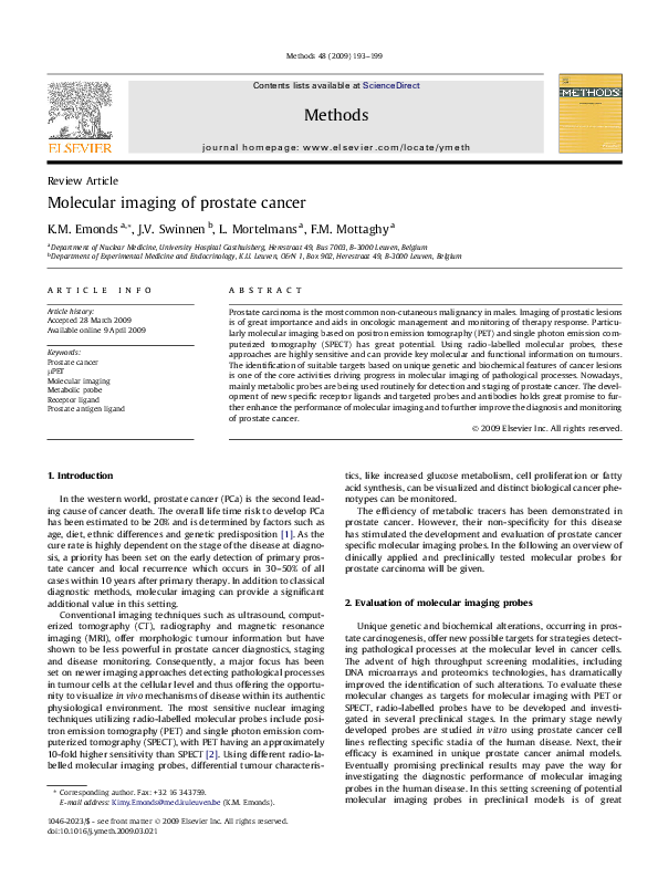 (PDF) Progress in prostate cancer imaging | James Gulley - Academia.edu