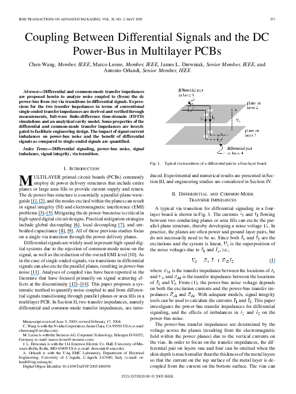 (PDF) Coupling between differential signals and the dc power-bus in ...
