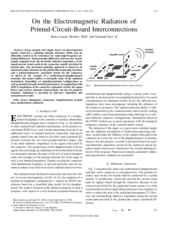 (PDF) On the Electromagnetic Radiation of Printed-Circuit-Board ...