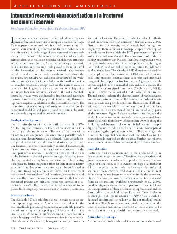 (PDF) Integrated reservoir characterization of a fractured basement ...