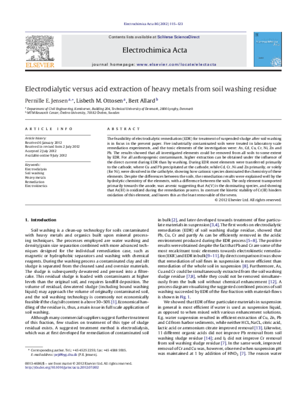 (PDF) Electrodialytic versus acid extraction of heavy metals from soil ...