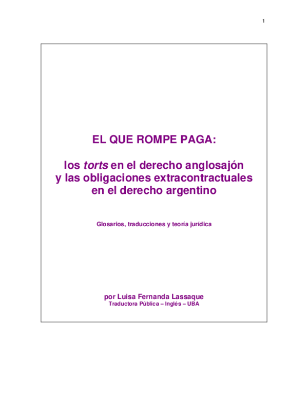 (PDF) DELITOS Y CUASIDELITOS CIVILES | Carlos Ernesto Caballero ...