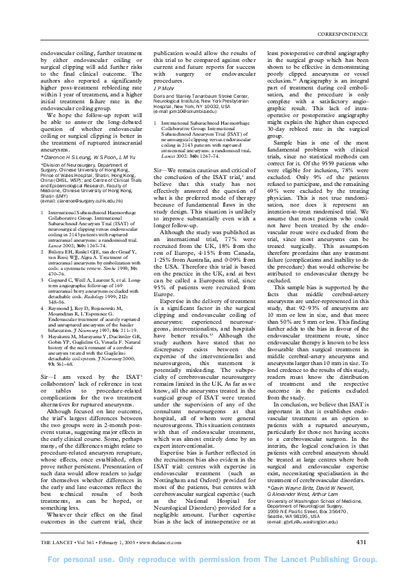 (PDF) The ISAT trial