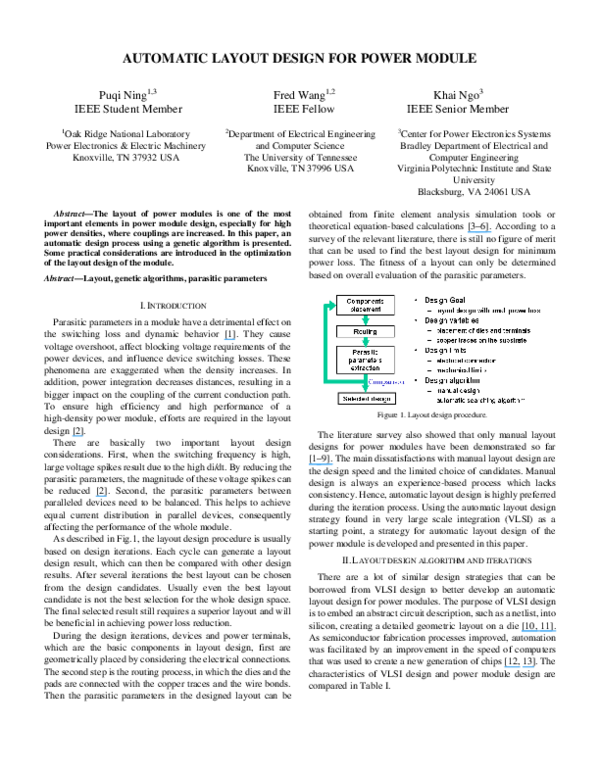 (PDF) Automatic layout design for power module