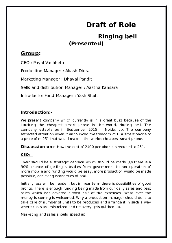 (DOC) Strategy for Launching Freedom 251 Smartphone