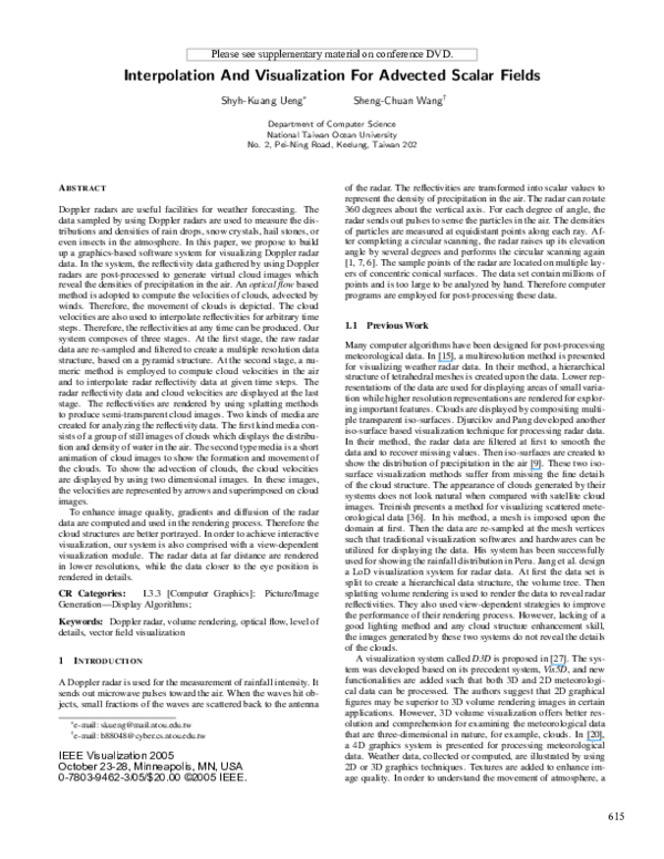Pdf Interpolation And Visualization For Advected Scalar Fields