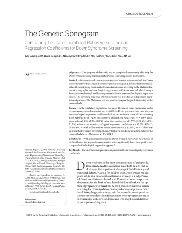 (PDF) The genetic sonogram: comparing the use of likelihood ratios ...