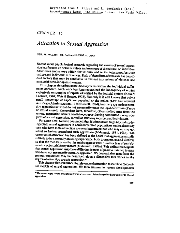 (PDF) The attraction to sexual aggression scale: Part two