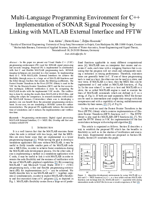(PDF) Multi-Language Programming Environment for C++ Implementation of ...