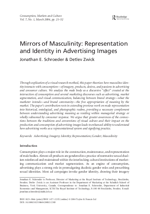 (PDF) Mirrors of masculinity: Representation and identity in ...