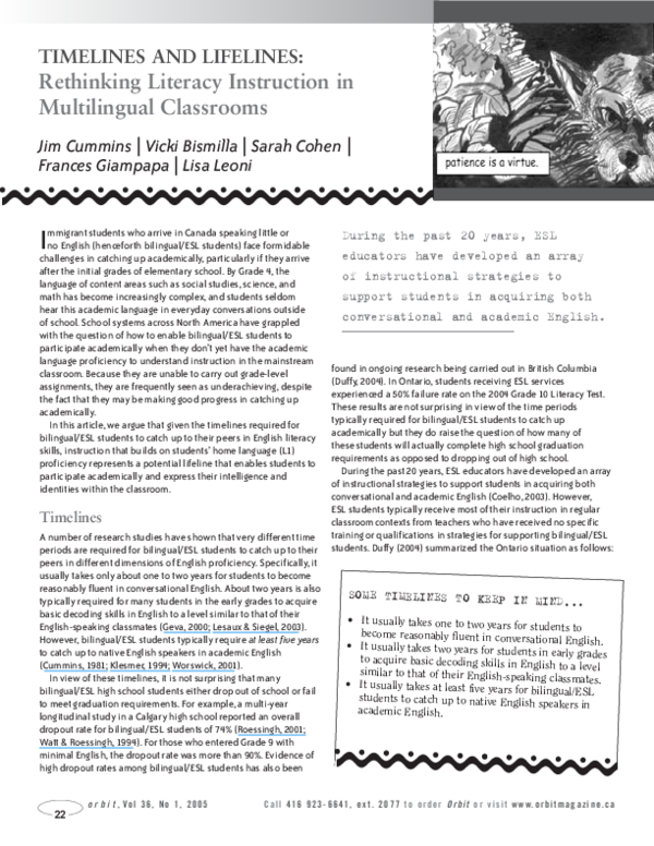 (PDF) Rethinking Literacy Instruction in Multilingual Classrooms