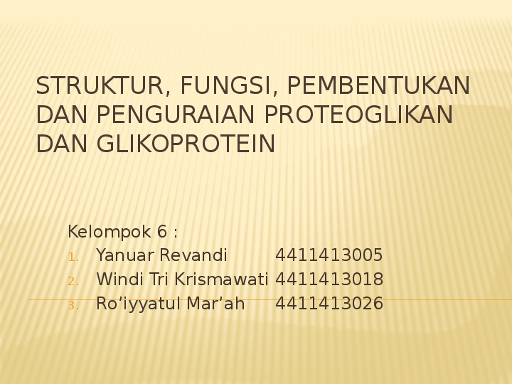 (PPT) PROTEOGLIKAN DAN GLIKOPROTEIN