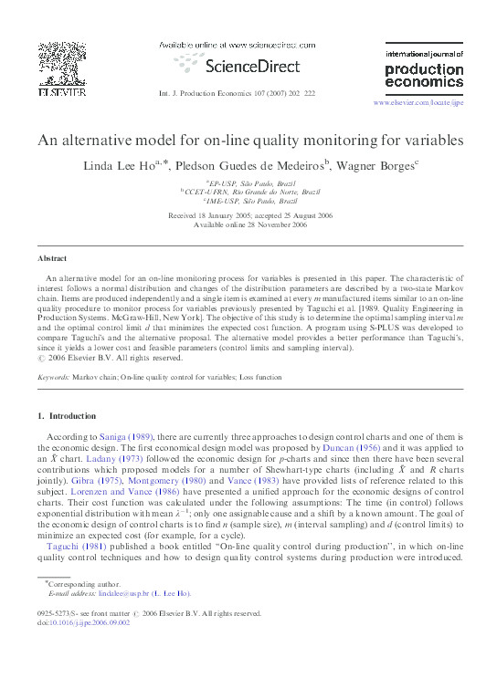 (PDF) An alternative model for on-line quality monitoring for variables ...