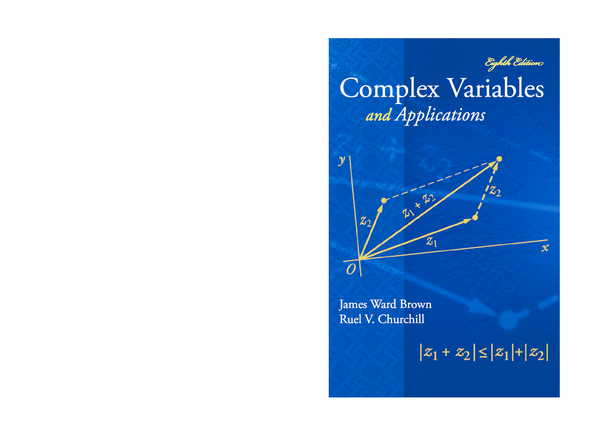 (PDF) Brown Churchill Complex Variables and Application 8th edition ...