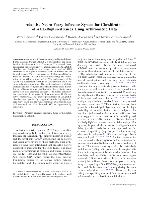 Pdf Anfis Classifier For Eeg Signal Classification