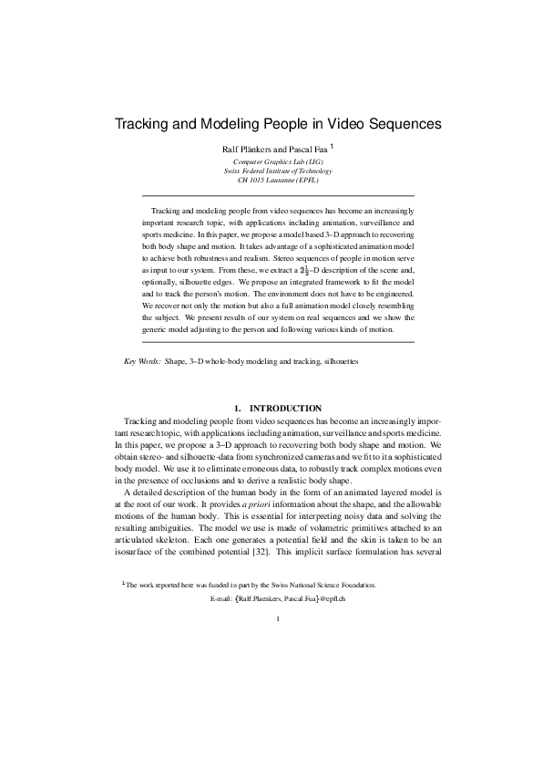 (PDF) Human body modelling for people localization and tracking from real image sequences ...