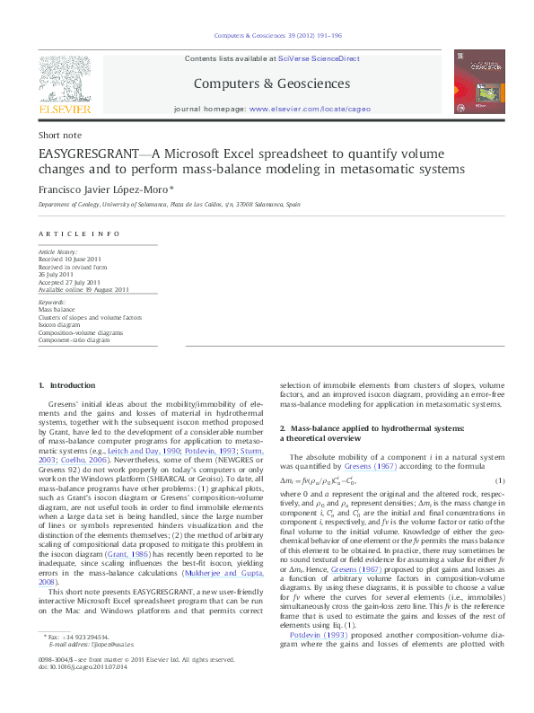 (PDF) EASYGRESGRANT—A Microsoft Excel spreadsheet to quantify volume ...