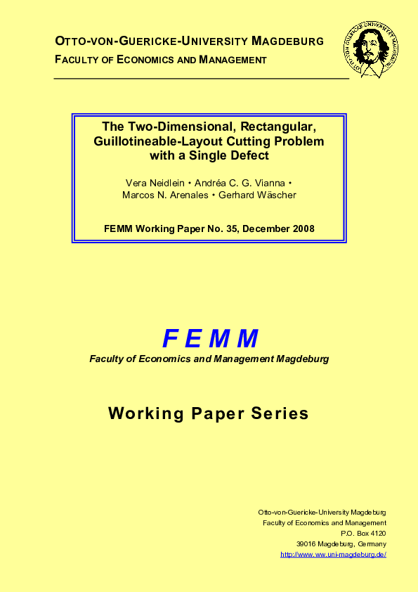 (PDF) The Two-Dimensional, Rectangular, Guillotineable-Layout Cutting ...