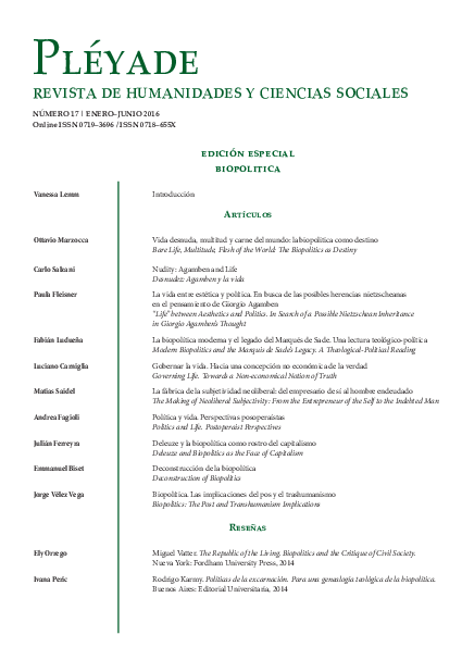 (PDF) Reseña. Miguel Vatter. The Republic of the Living: Biopolitics ...