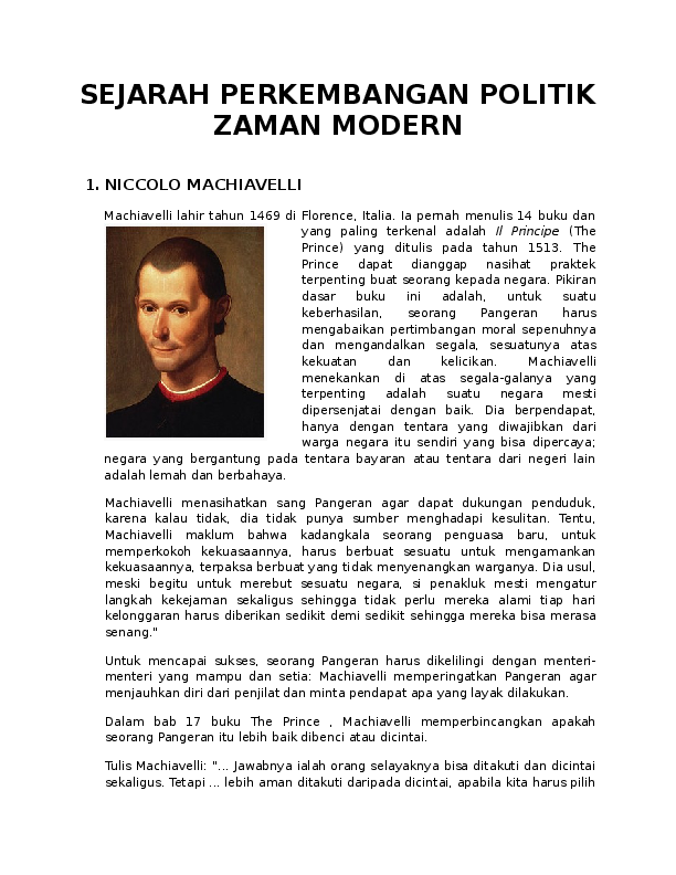 (DOC) Sejarah Perkembangan Politik Zaman Modern