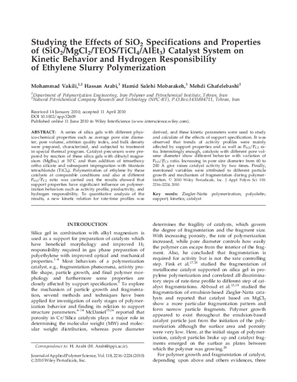 (PDF) Studying the effects of SiO2 specifications and properties of ...