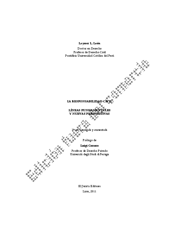 (PDF) Leysser León - La responsabilidad civil. Líneas fundamentales y ...